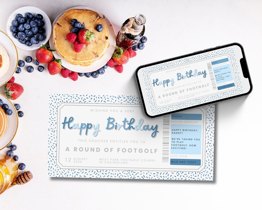 Editable Happy Birthday Gift Voucher, Printable Birthday Gift ...