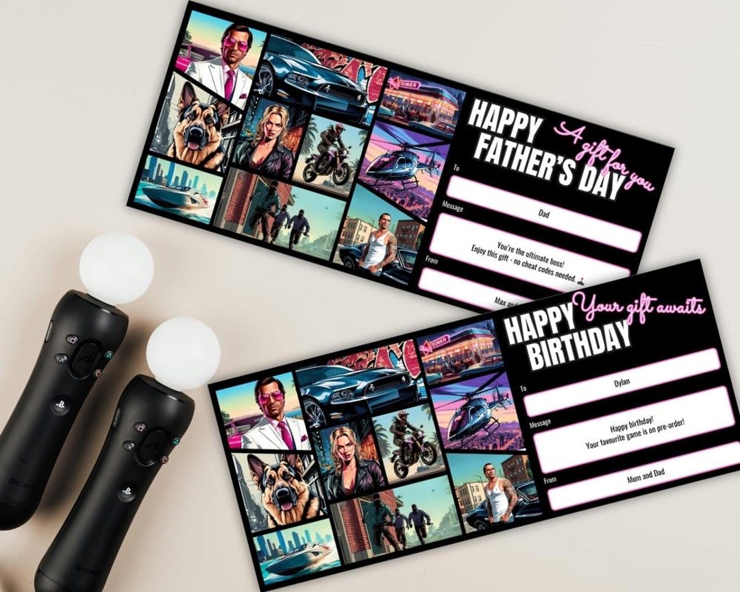 Editable Gaming Gift Voucher, Digital Download Gamer Gift Card, Game ...