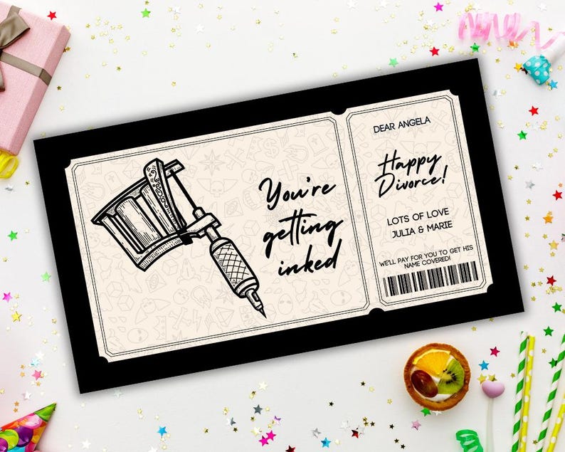 Printable Tattoo Gift Voucher | Tattoo Gift Certificate | You're ...