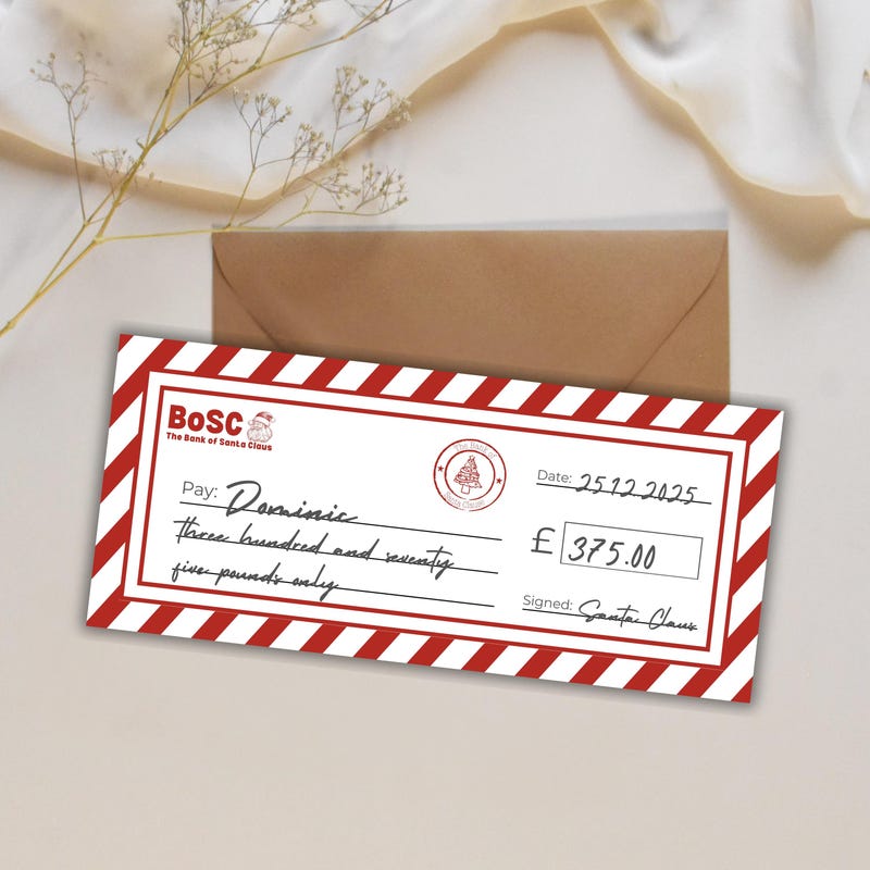 Cheque Present - Etsy UK
