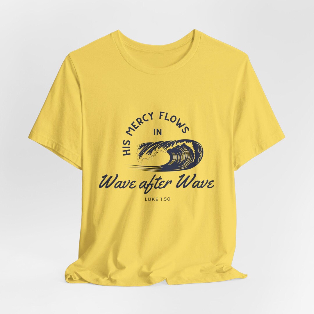 Christian Shirt His Mercy Flows Bible Scripture Short Sleeve Tee Shirt ...