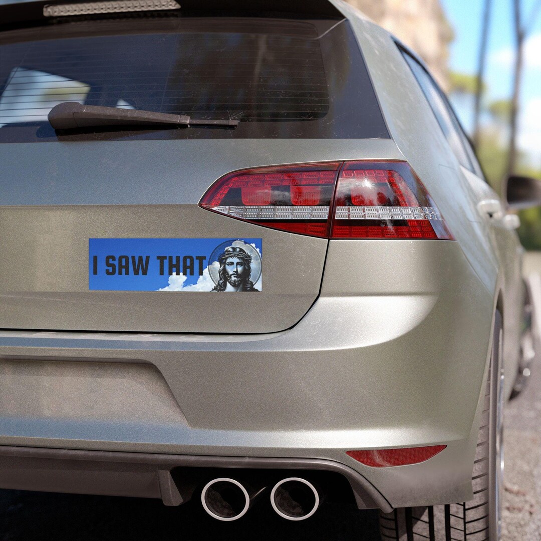 Funny Jesus Christian Bumper Car Magnets, Religious Car Decal ...