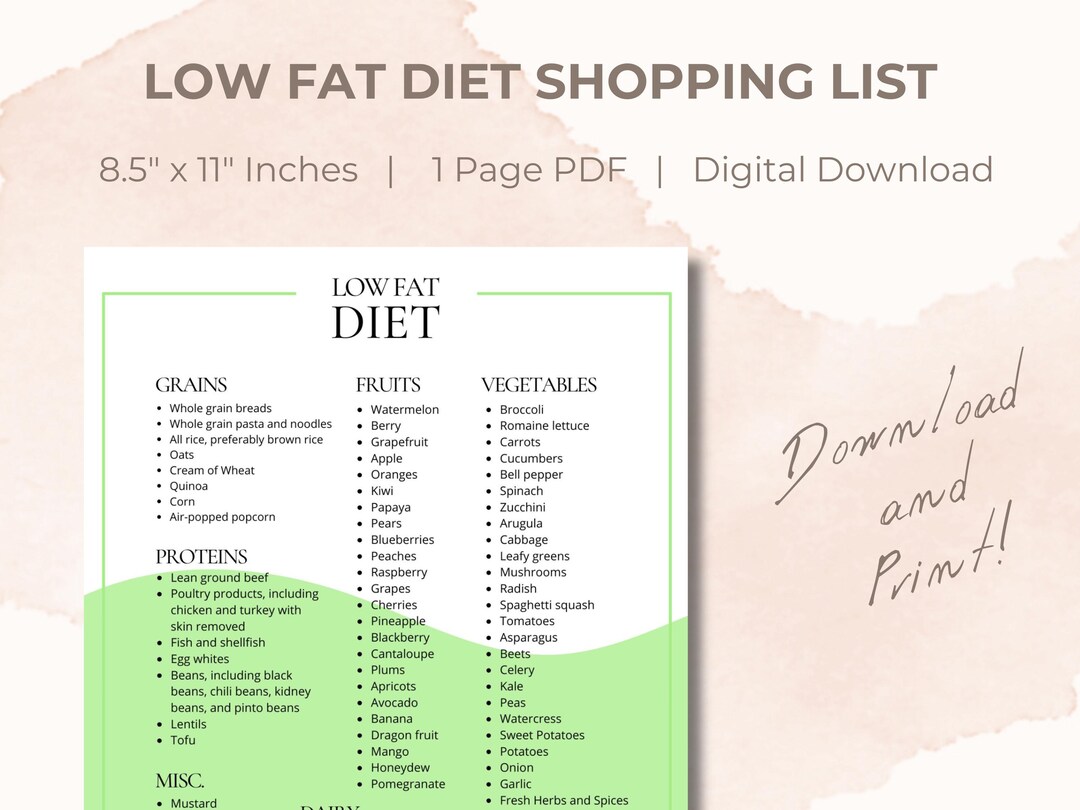 Low Fat Diet Food List and Eating Guide / Foods That Are Low in Fat ...