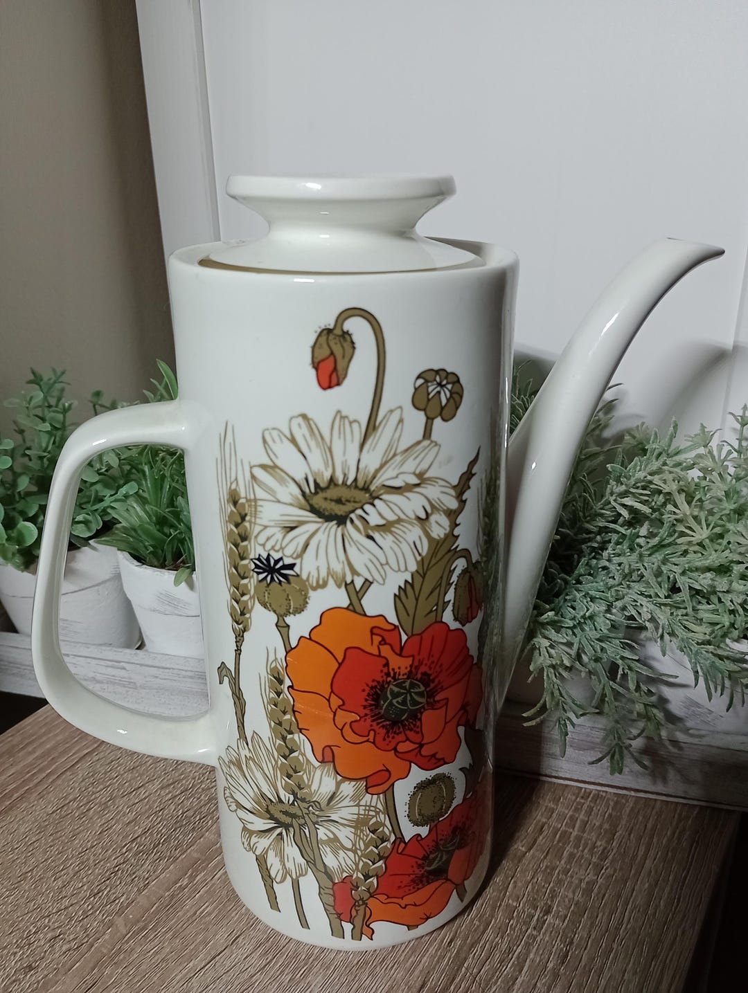 J&G Meakin “poppy” Coffee Pot - Etsy UK