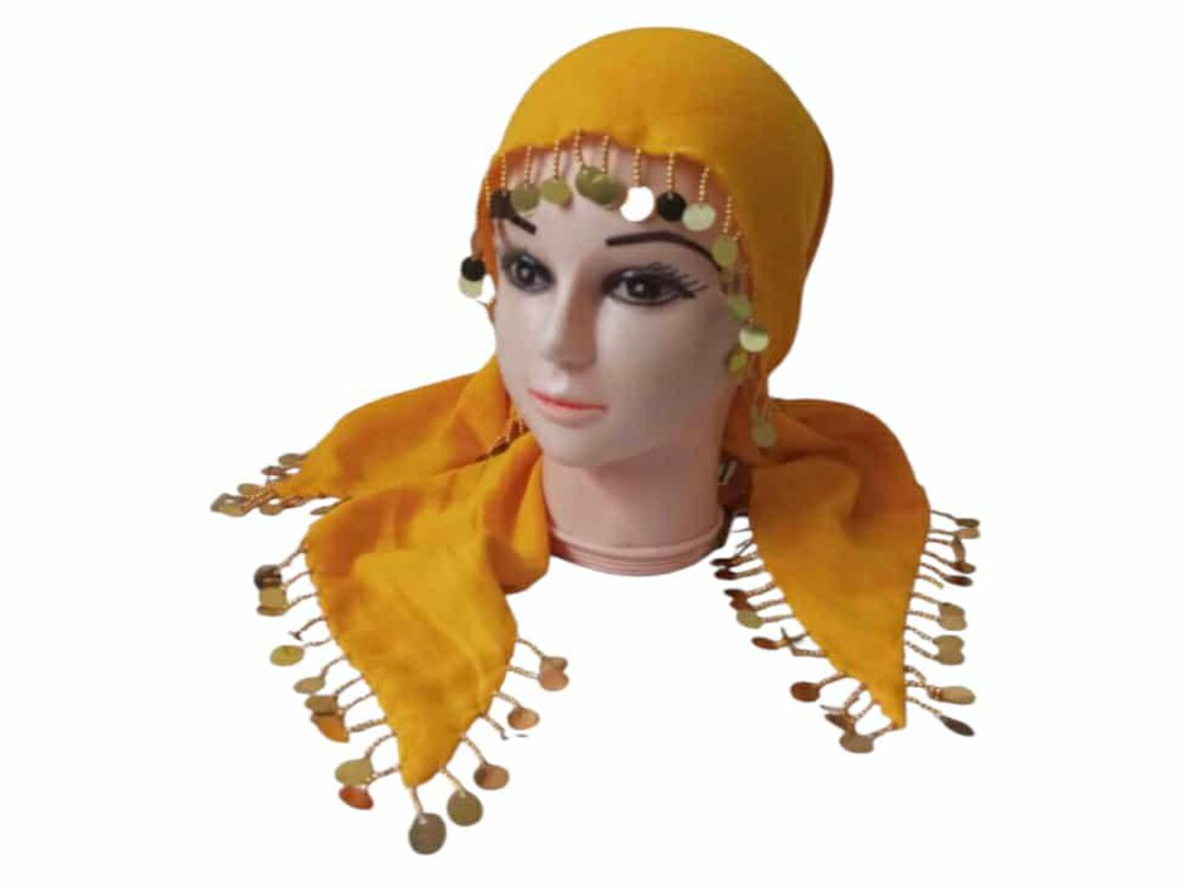 Handmade Moroccan Cotton Head Scarf – Sequined Boho Hijab - Etsy