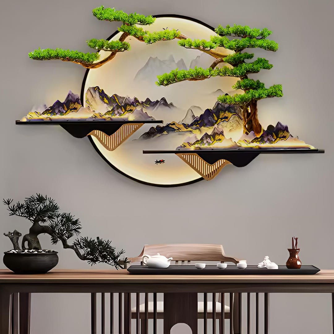 3D Tree Wall Decoration Landscape Hanging Wall Painting Wall Decoration ...