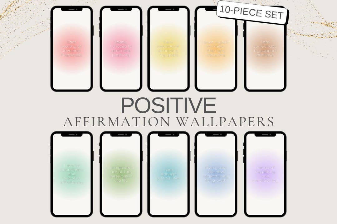 Positive Affirmation iPhone Wallpapers, Aesthetic Rainbow Backgrounds ...