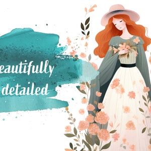 Garden Girls - 28 Clipart Graphic Set - Digital Download for ...