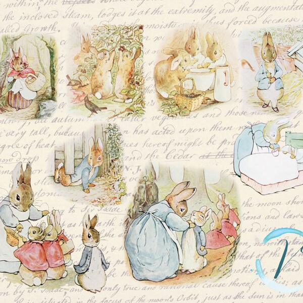 Peter Rabbit Clipart - Etsy