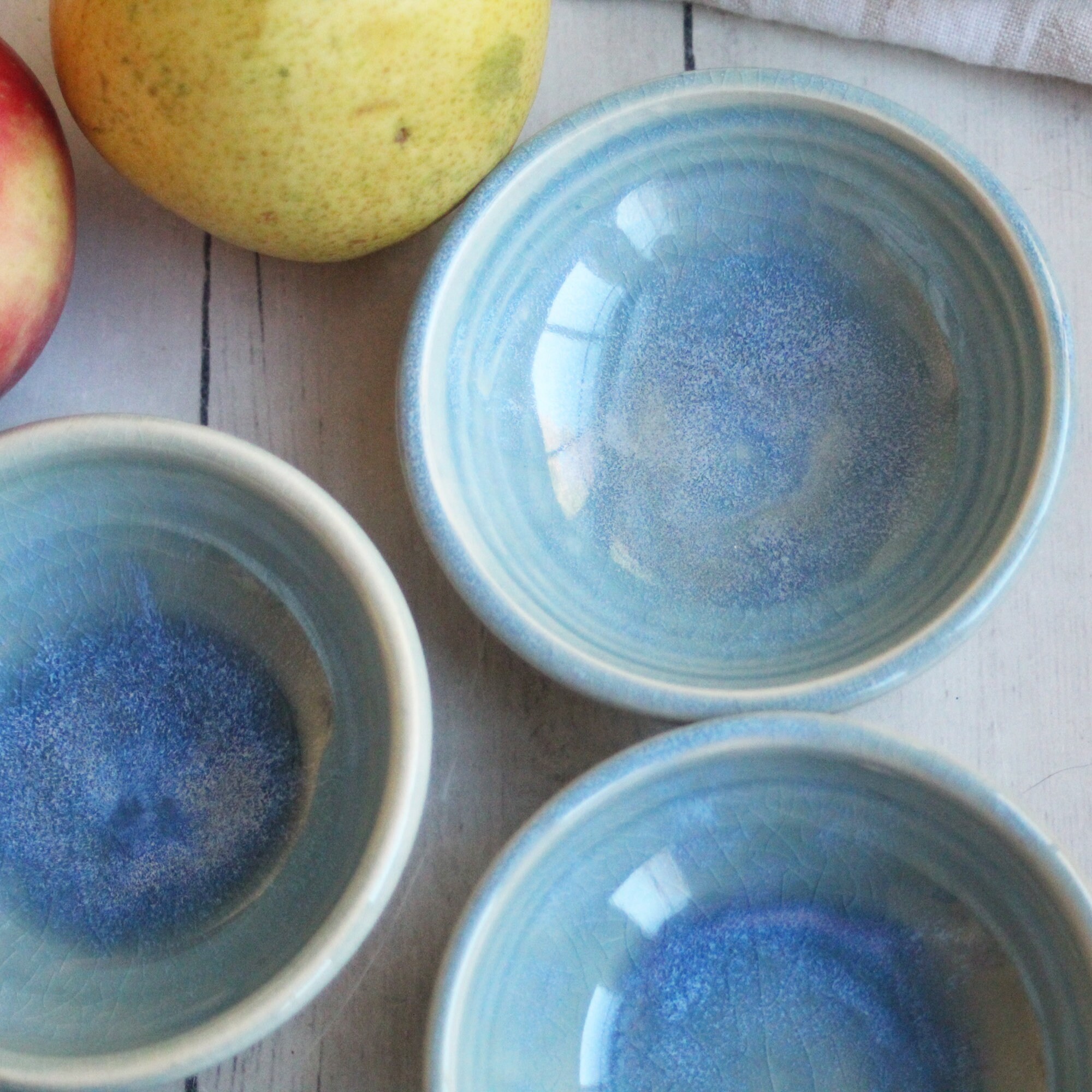Small Ceramic Bowl Blue Kitchen Prep Bowl in Sea Glass Blue | Etsy