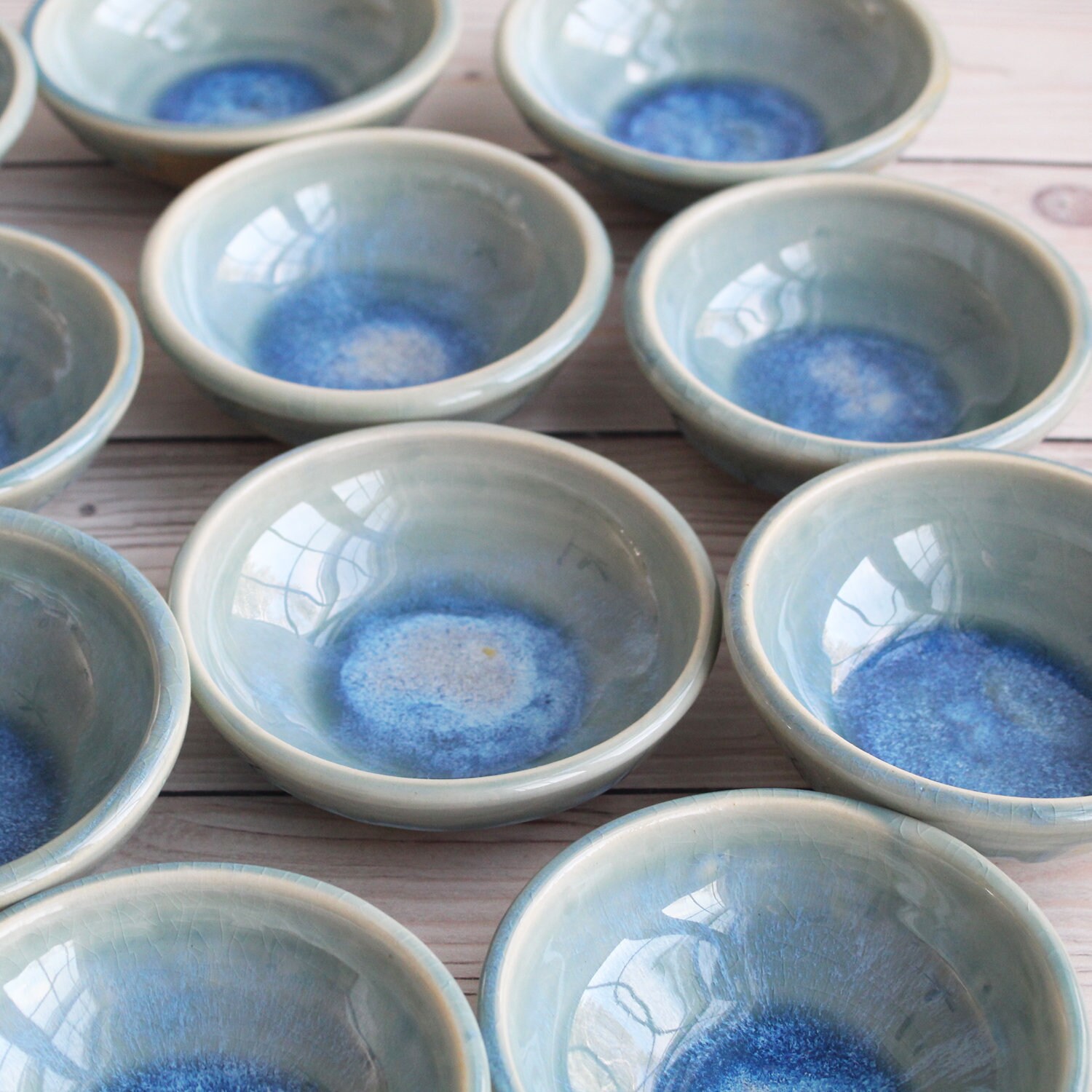 Small Ceramic Bowl Blue Kitchen Prep Bowl in Sea Glass Blue | Etsy