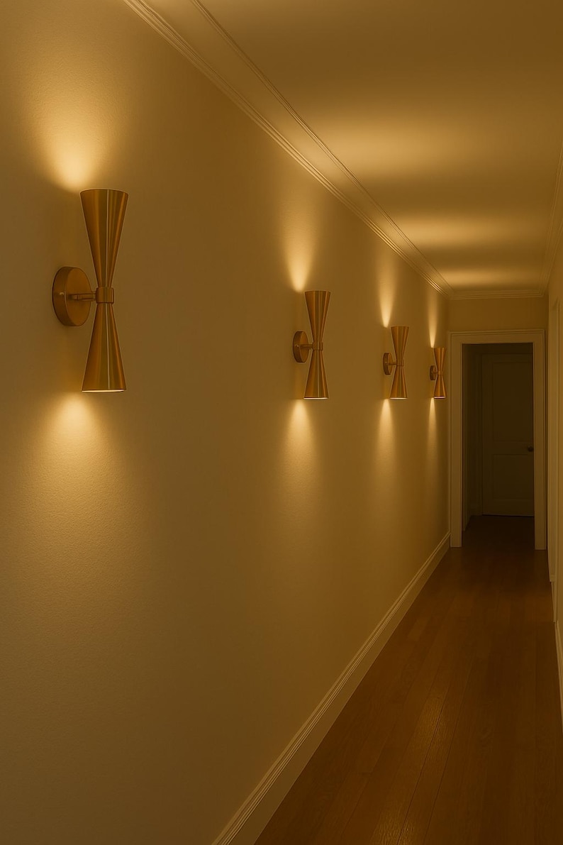 Modern Dual-direction Brass Wall Sconce - up & Down Minimalist Lighting ...