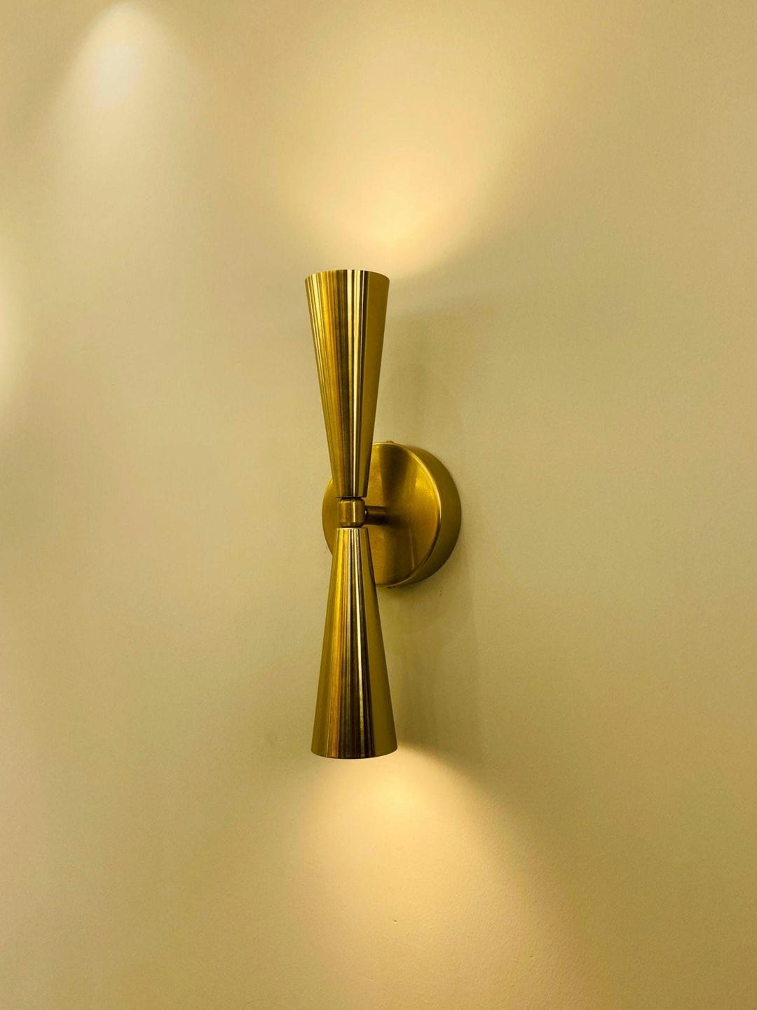 Modern Dual-direction Brass Wall Sconce - up & Down Minimalist Lighting ...