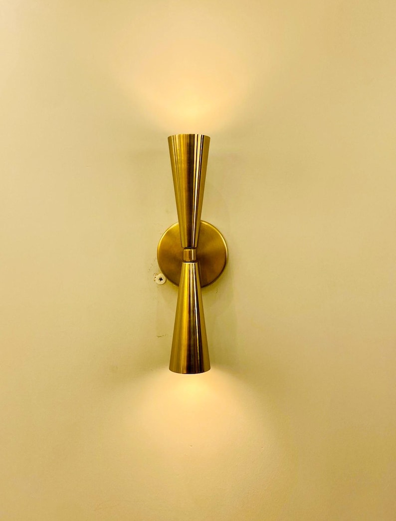 Modern Dual-direction Brass Wall Sconce - up & Down Minimalist Lighting ...