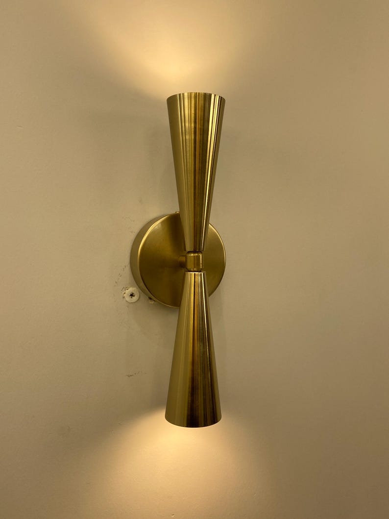 Modern Dual-direction Brass Wall Sconce - up & Down Minimalist Lighting ...