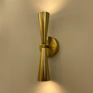 Modern Dual-direction Brass Wall Sconce - up & Down Minimalist Lighting ...