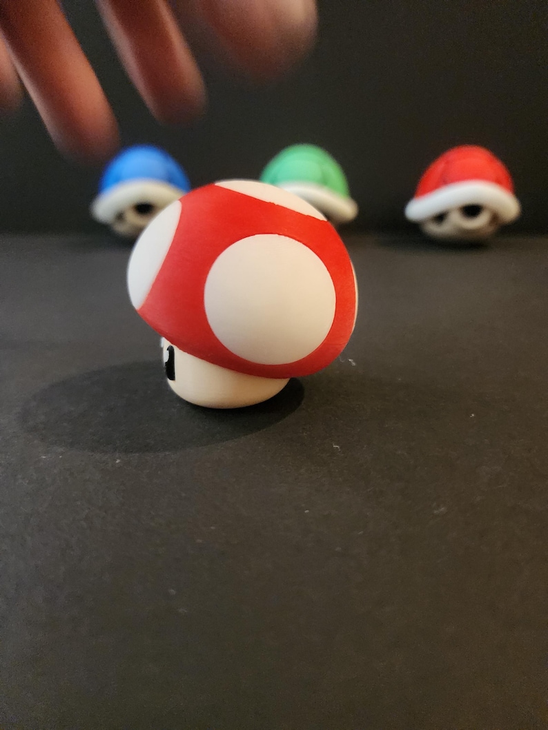 Charming Super Mario Mushrooms - 3D Printed Collectibles - Etsy