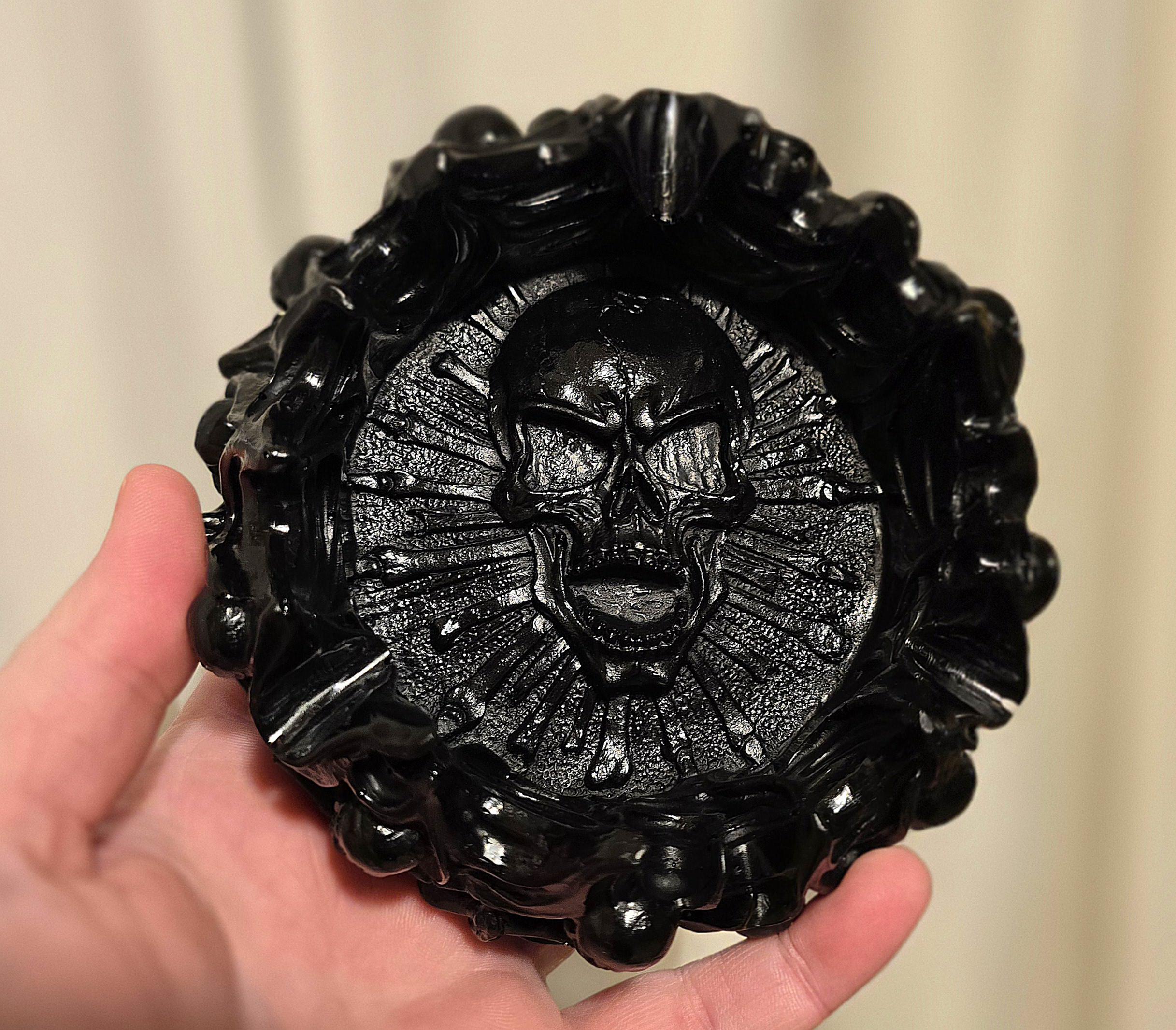 Black Skulls & Skeleton Ashtray Resin Art Home Decor - Etsy