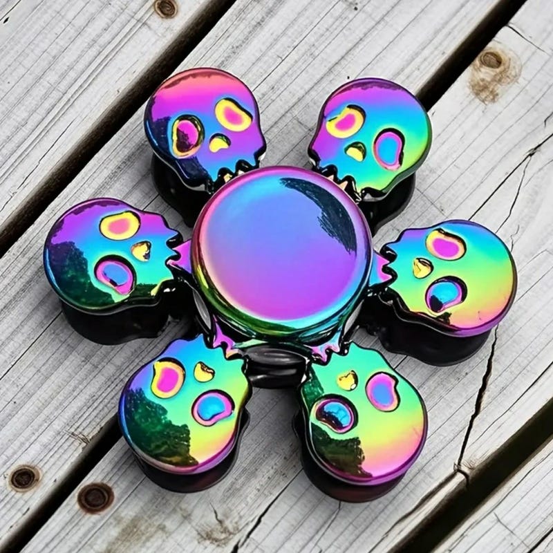 Rainbow Metal Fidget Spinners - Etsy