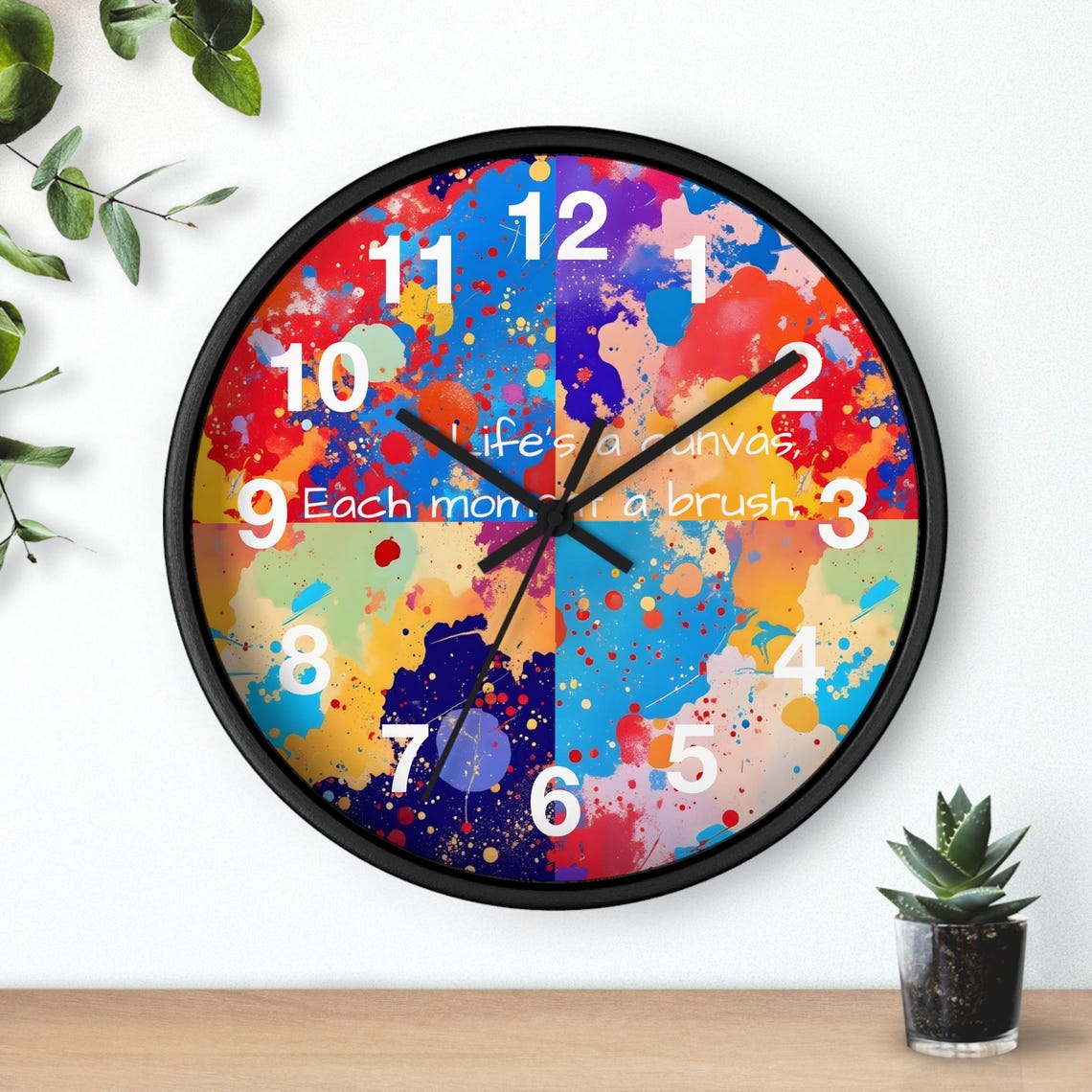 Colorful Wall Clock, Living Room Decor, Home Decor, Purposeful ...