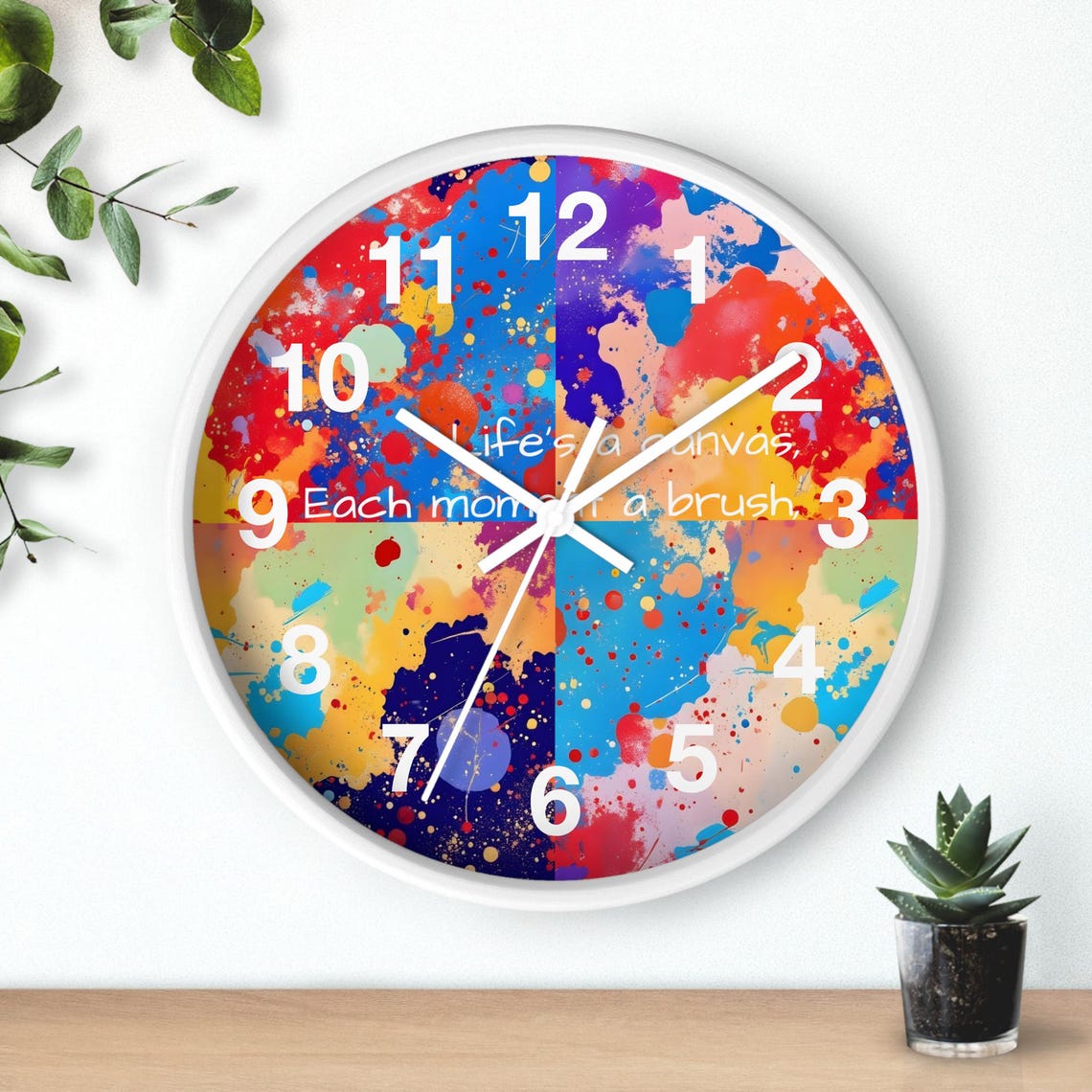 Colorful Wall Clock, Living Room Decor, Home Decor, Purposeful ...