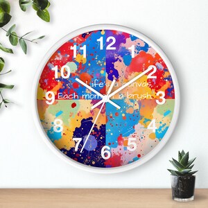 Colorful Wall Clock, Living Room Decor, Home Decor, Purposeful ...