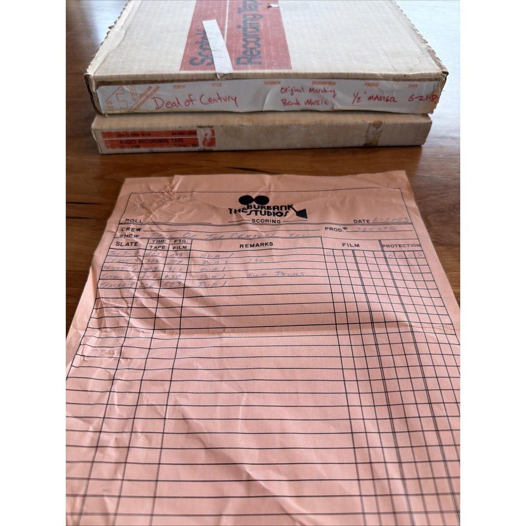 Deal of the Century NBC 1983 – Original TV Scoring Dub " Reel Tape - Etsy