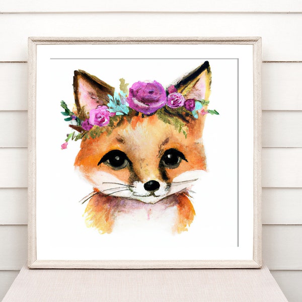 Fox Flower Crown - Etsy
