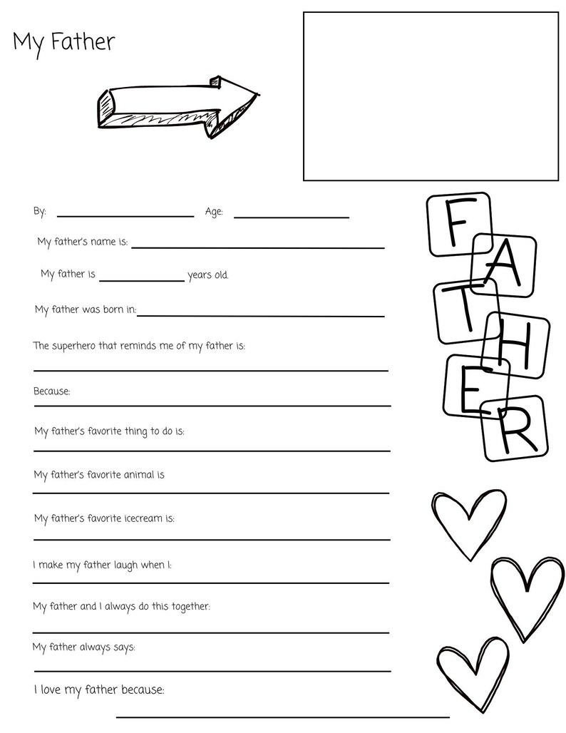 All About My Dad Questionnaire, Father's Day Gift, Father's Day ...
