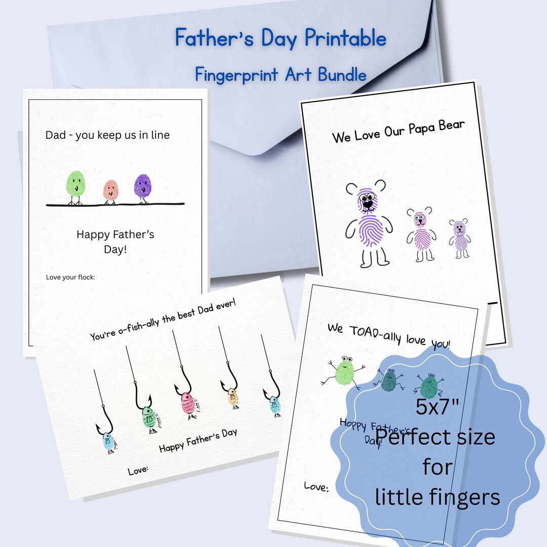 Father's Day Handprint Bundle, Father's Day Crafts, Handprint Art, Gift ...