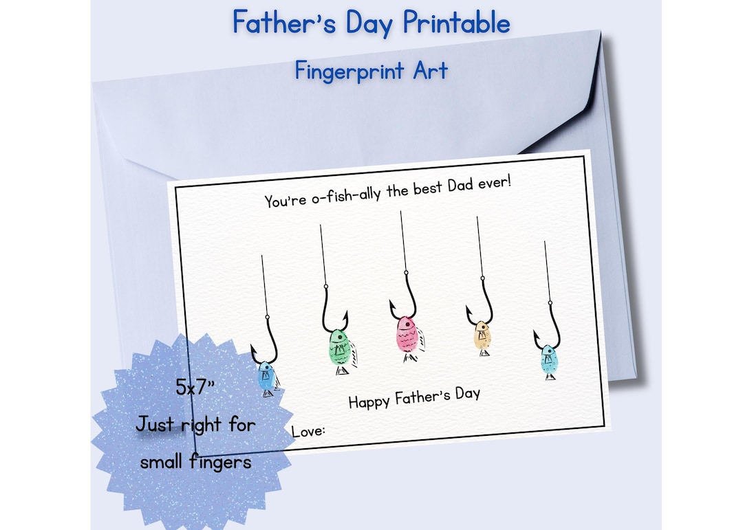 Fathers Day Fingerprint, First Fathers Day Gift From Baby Boy, Fathers ...