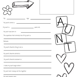 All About My Mom Questionnaire, Personalizable Mother's Day Craft ...