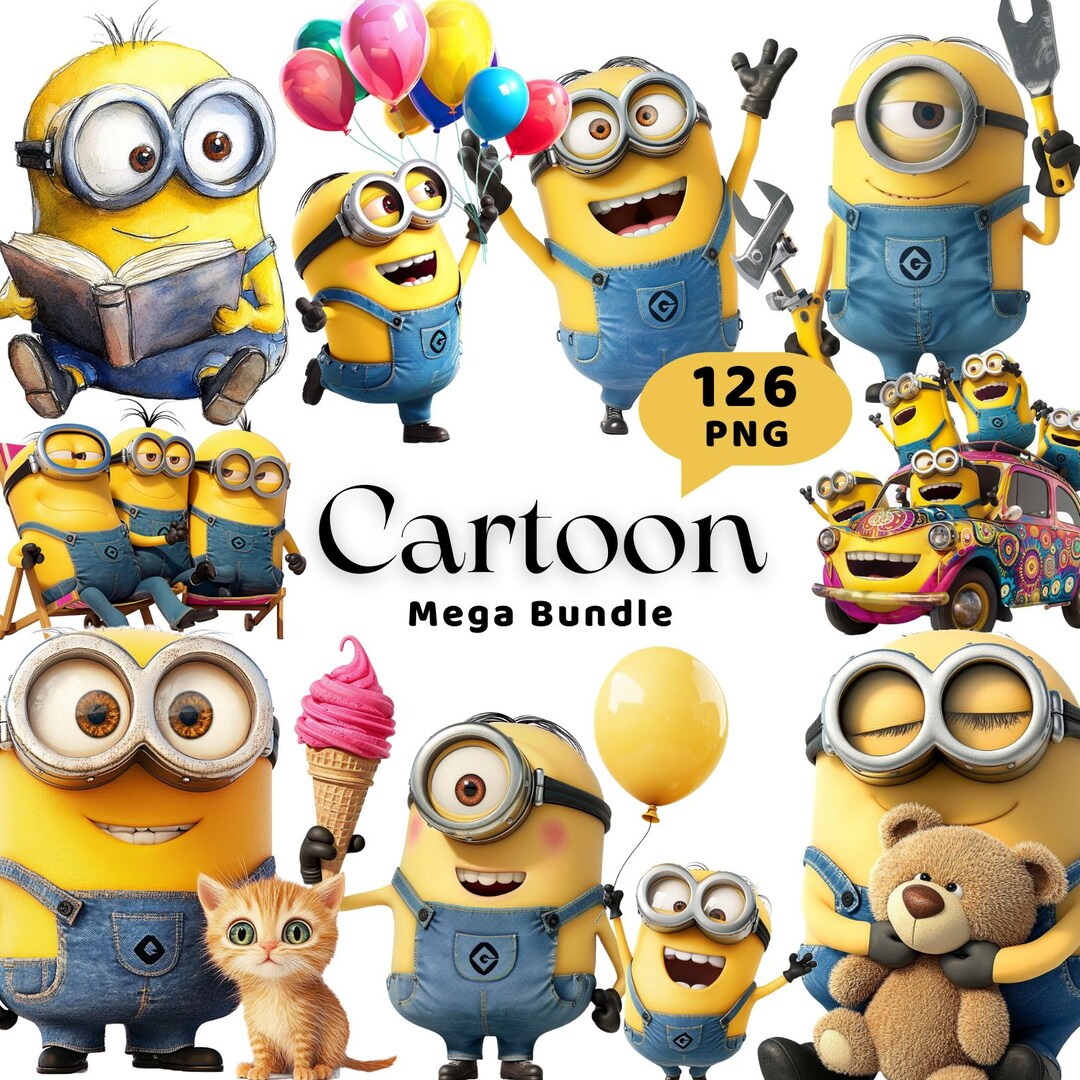 Cartoon Mega Bundle Clipart Cute Cartoon PNG Cartoon PNG Kids Clipart ...
