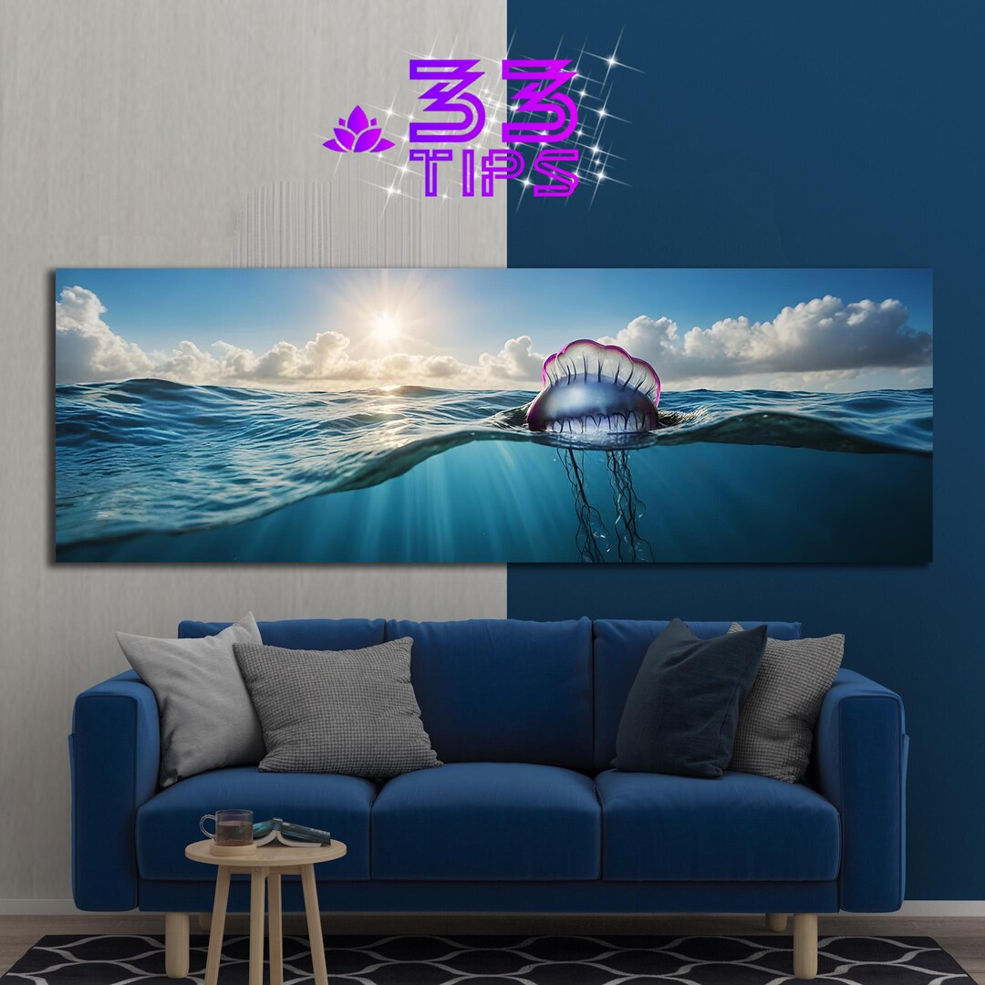 Stunning 60x20 Man O' War Man of War Man-of-war Canvas Print, Nautical ...