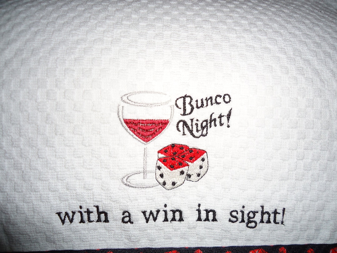 Bunco Kitchen Hand Towel With Dice and Funny Sayings - Etsy