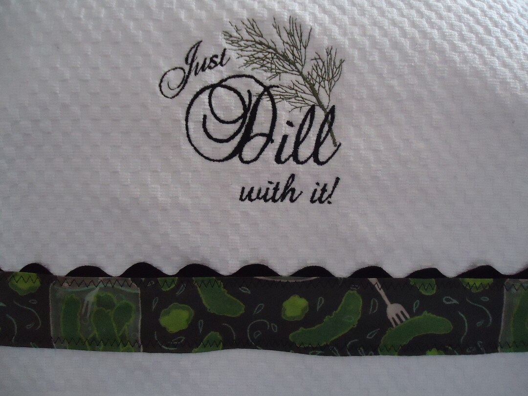 Dill Pickle Kitchen Hand Towel With Funny Sayings - Etsy