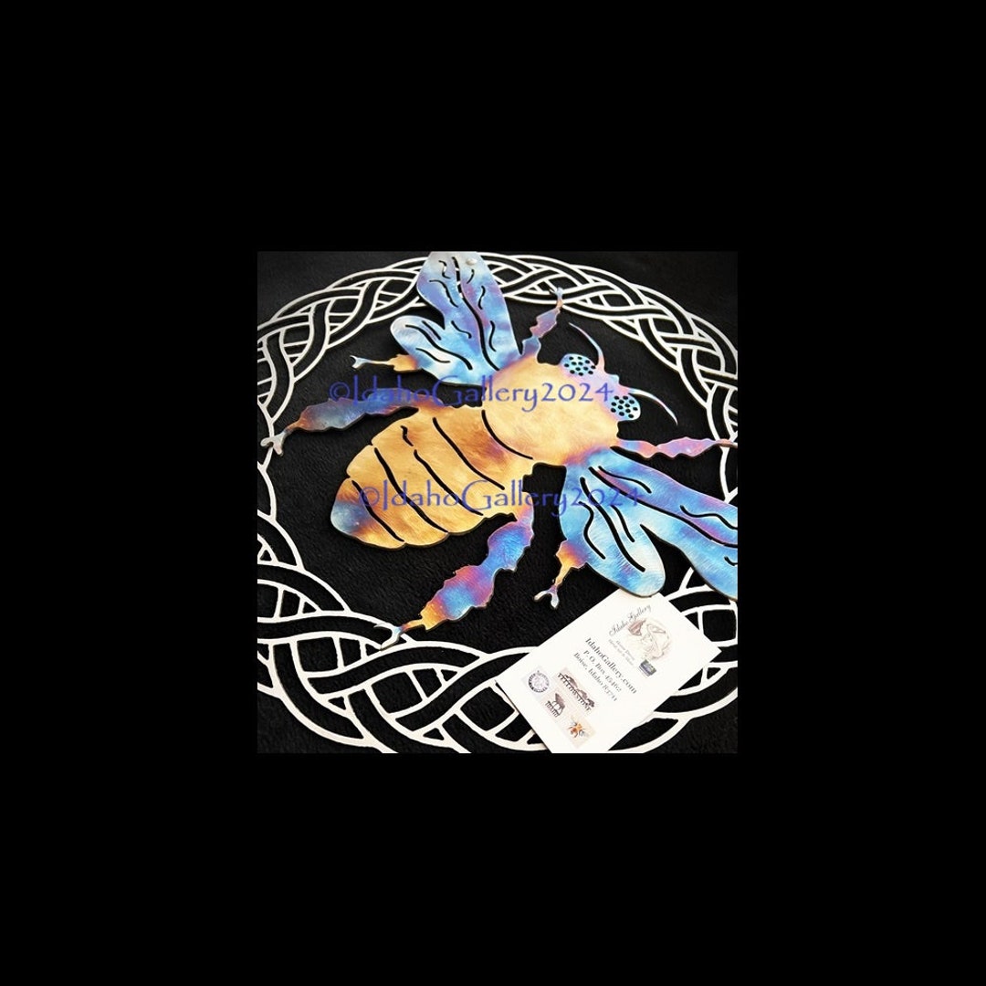 Lacy Celtic Bee Knot, 14" X 14" Made in USA, Bees, Metal Wall Art ...