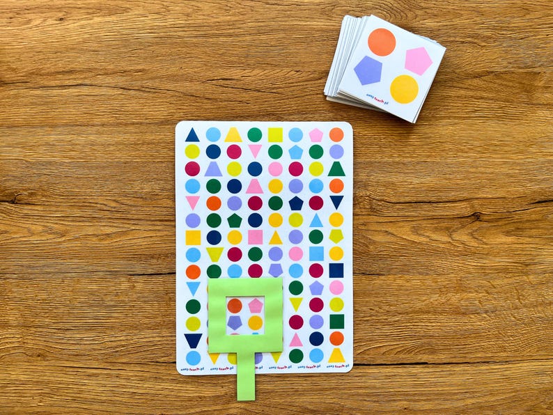 Printable Logic Game for Kids | Shapes and Colors Activity | Preschool ...