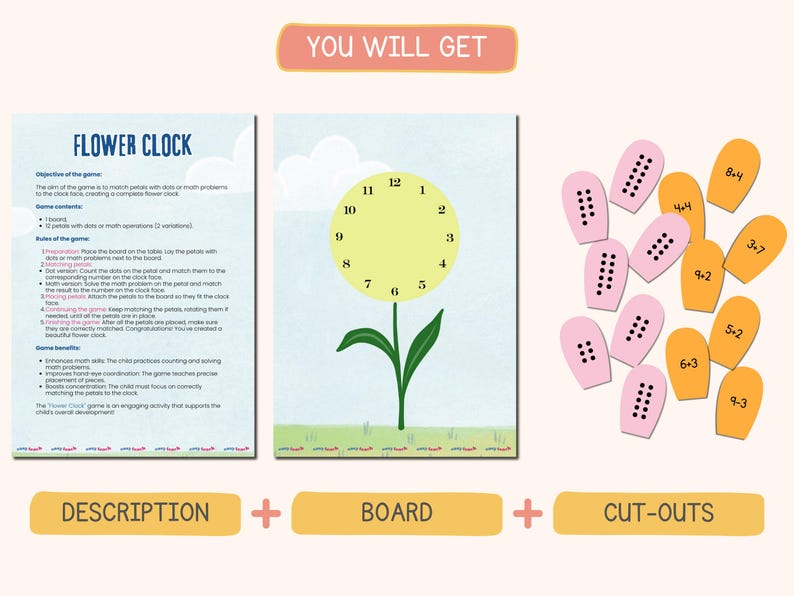 Number Matching Math Game for Kids, Printable Educational Activity ...