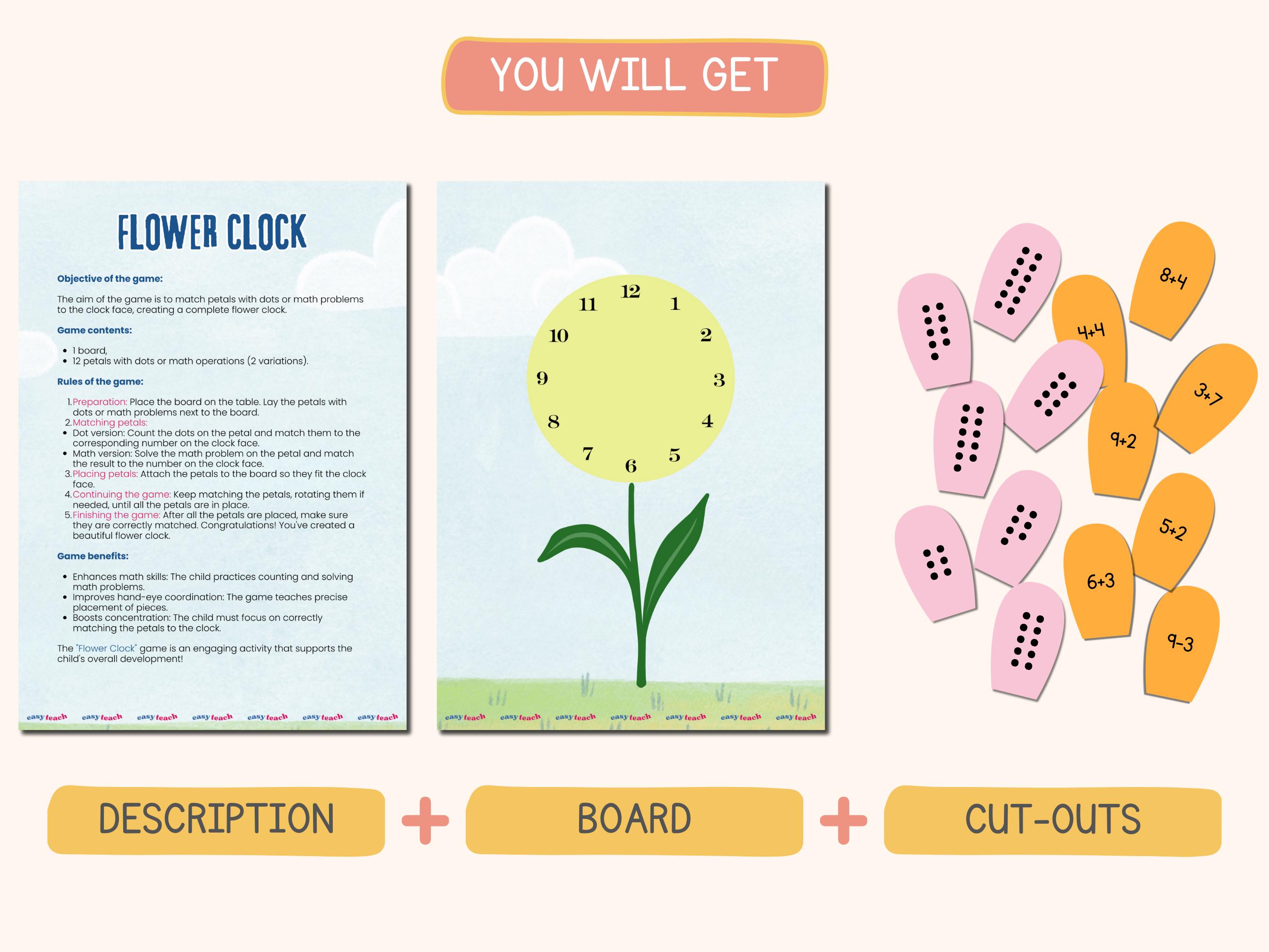Printable Math Game for Kids | Number Matching and Addition Subtraction ...