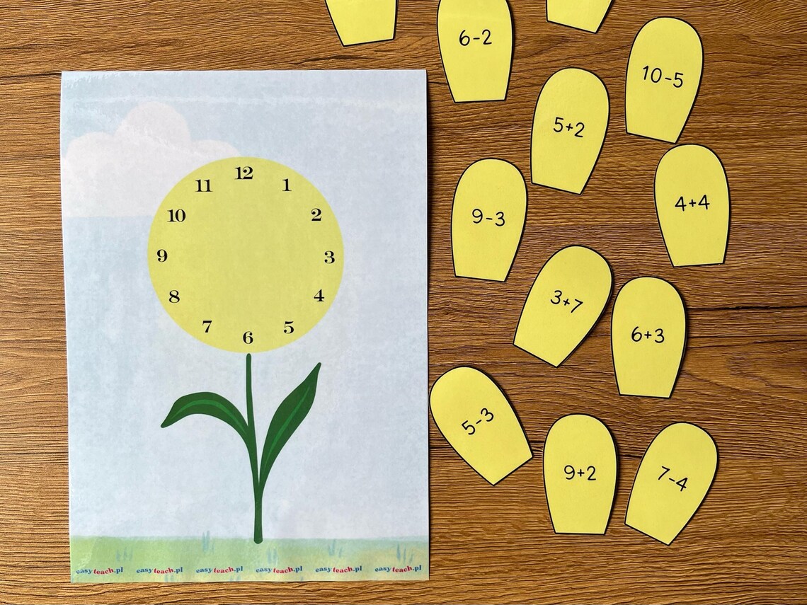 Number Matching Math Game for Kids, Printable Educational Activity ...