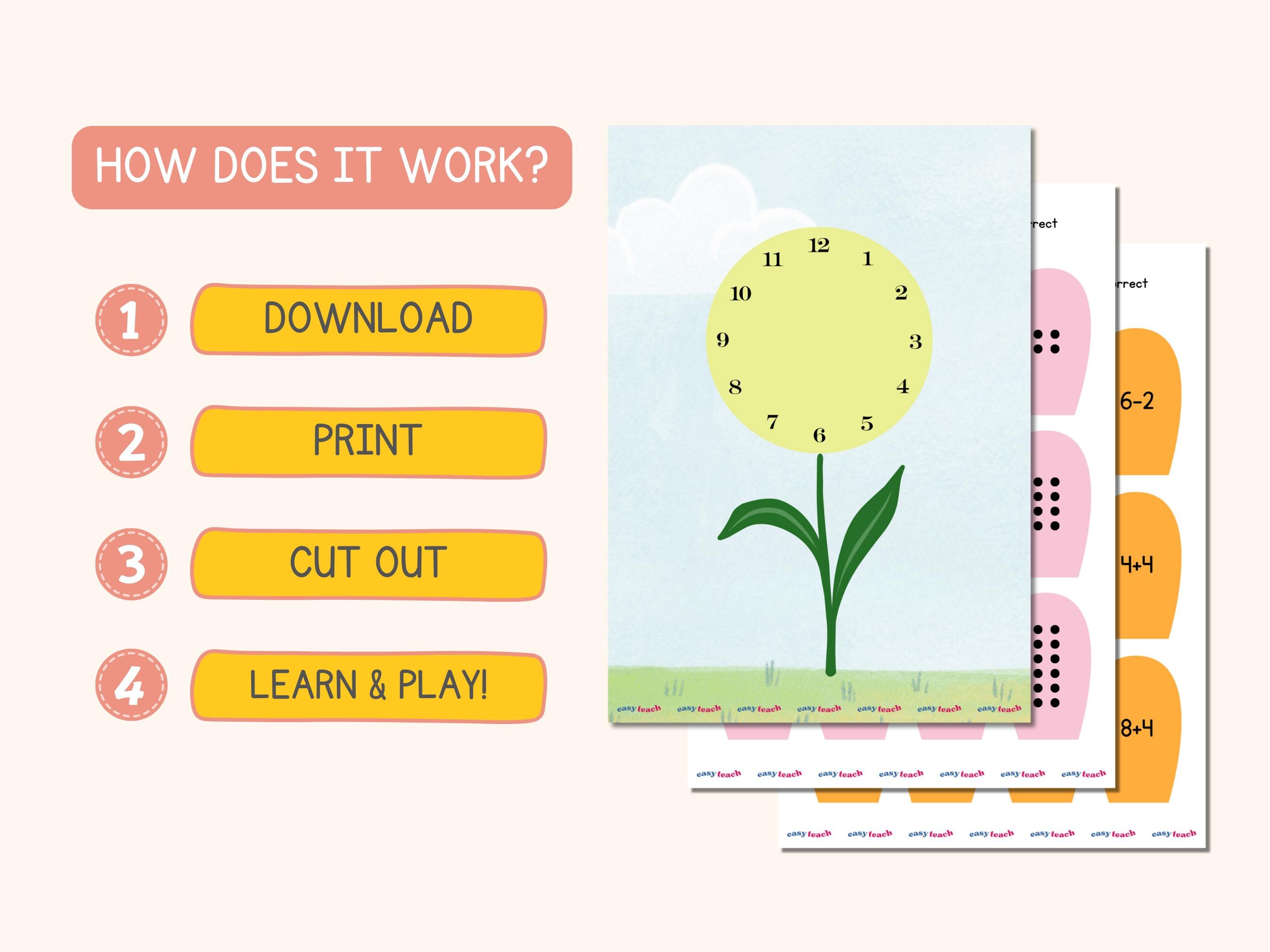 Printable Math Game for Kids | Number Matching and Addition Subtraction ...