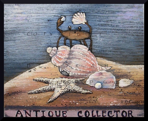 Antique Collector a Small Crab Antiques Sea Shells Beach - Etsy