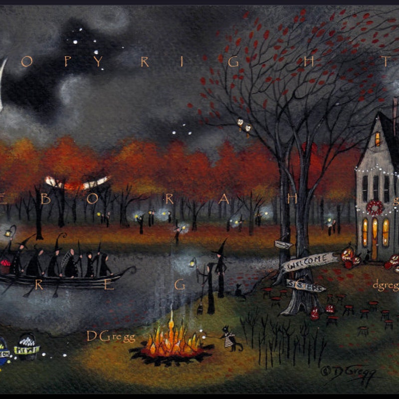 Halloween Folk Art - Etsy
