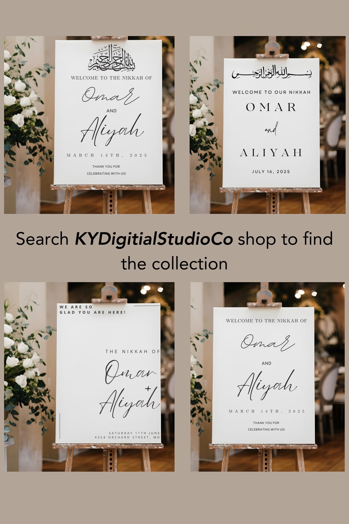 Minimalist Walima Welcome Sign With Bismillah (digital Download) - Etsy