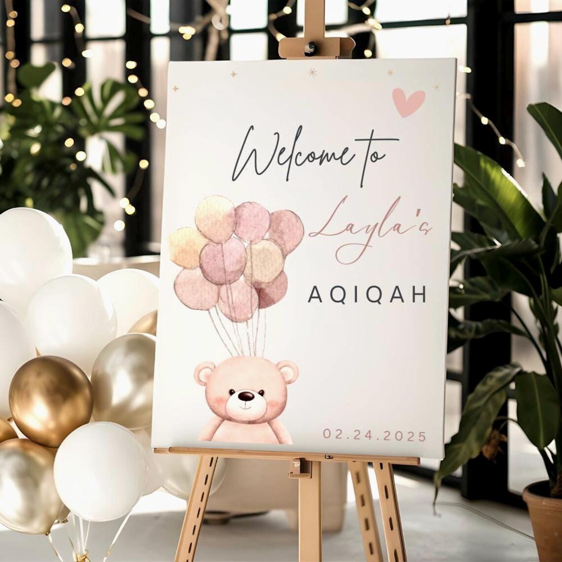 CUSTOM Aqiqah Sign | Aqiqah Welcome Sign | Aqiqah Decor | Muslim Baby ...