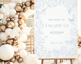 CUSTOM Aqiqah Sign | Aqiqah Welcome Sign | Aqiqah Decor | Muslim Baby ...