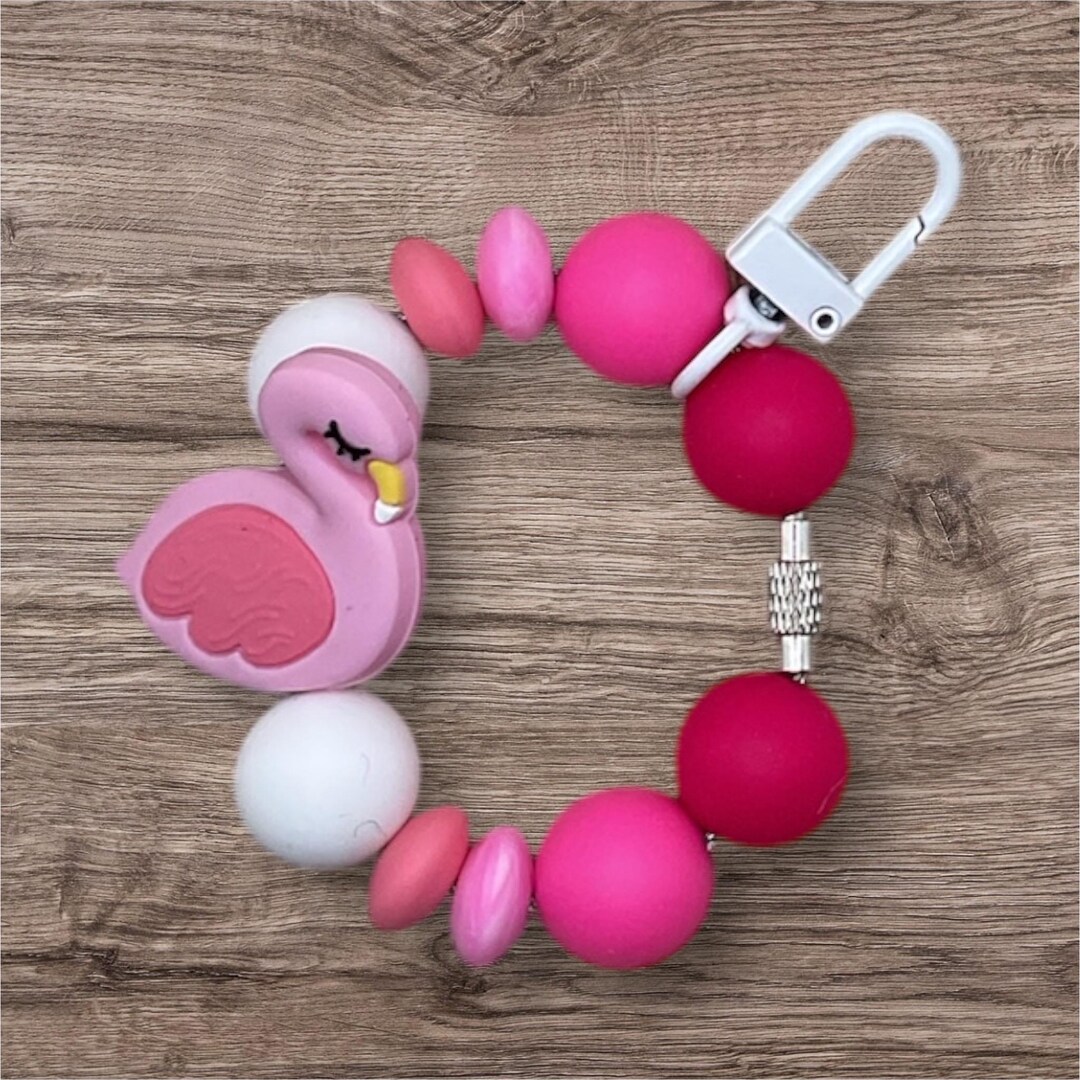 Flamingo ~ Handle Jewelry ~ Silicone Beads ~ Fun and Flair Added to All ...