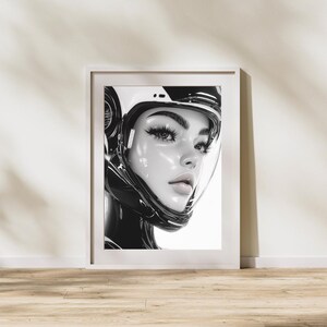 Large Futuristic Glam Fashion Contemporary Vibrant Digital Wall Art ...