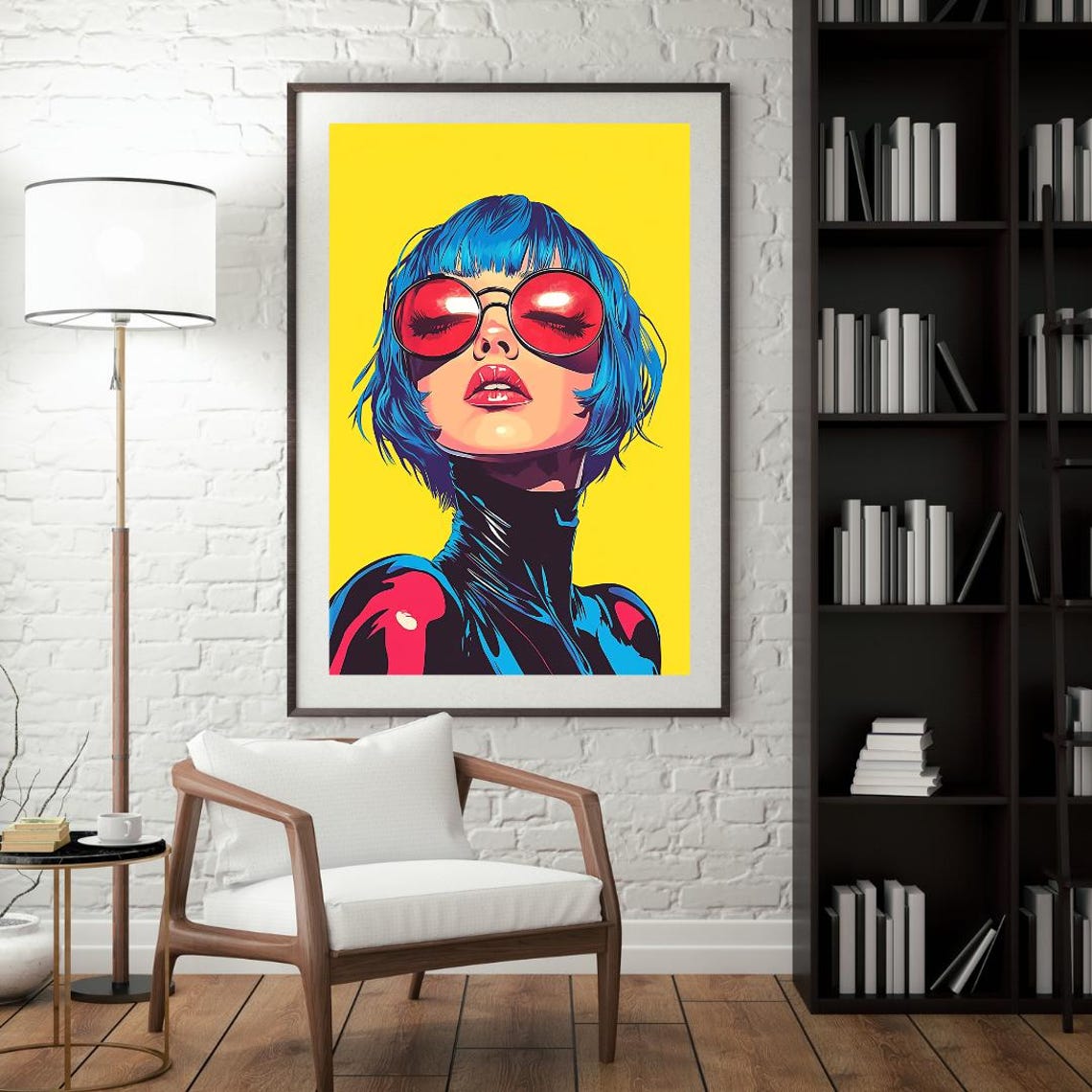 Large Retro-futuristic Comic Book Aesthetic Pop Art Contemporary Street ...